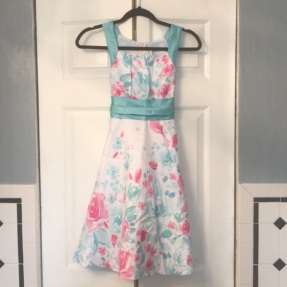 Rare Editions | Dresses | Rare Edition Soft Color Floral Dress | Poshmark
